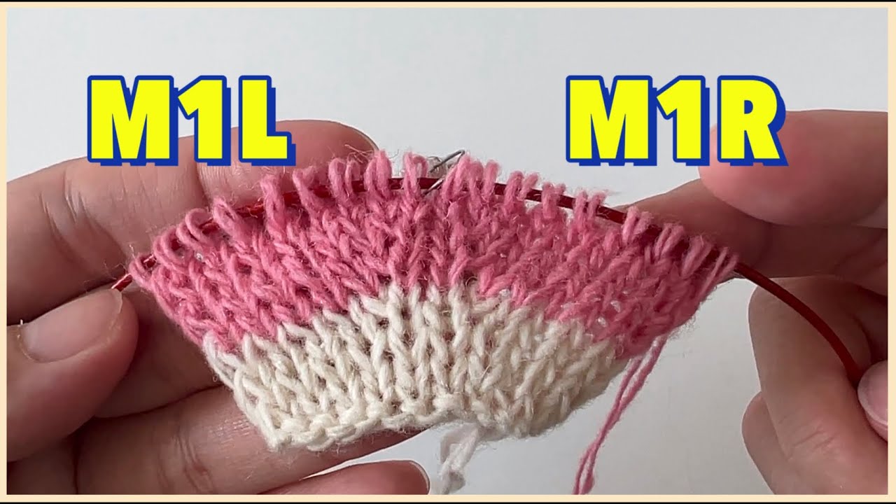 [HOW TO KNIT] M1L & M1R 코 늘리는 법 - YouTube