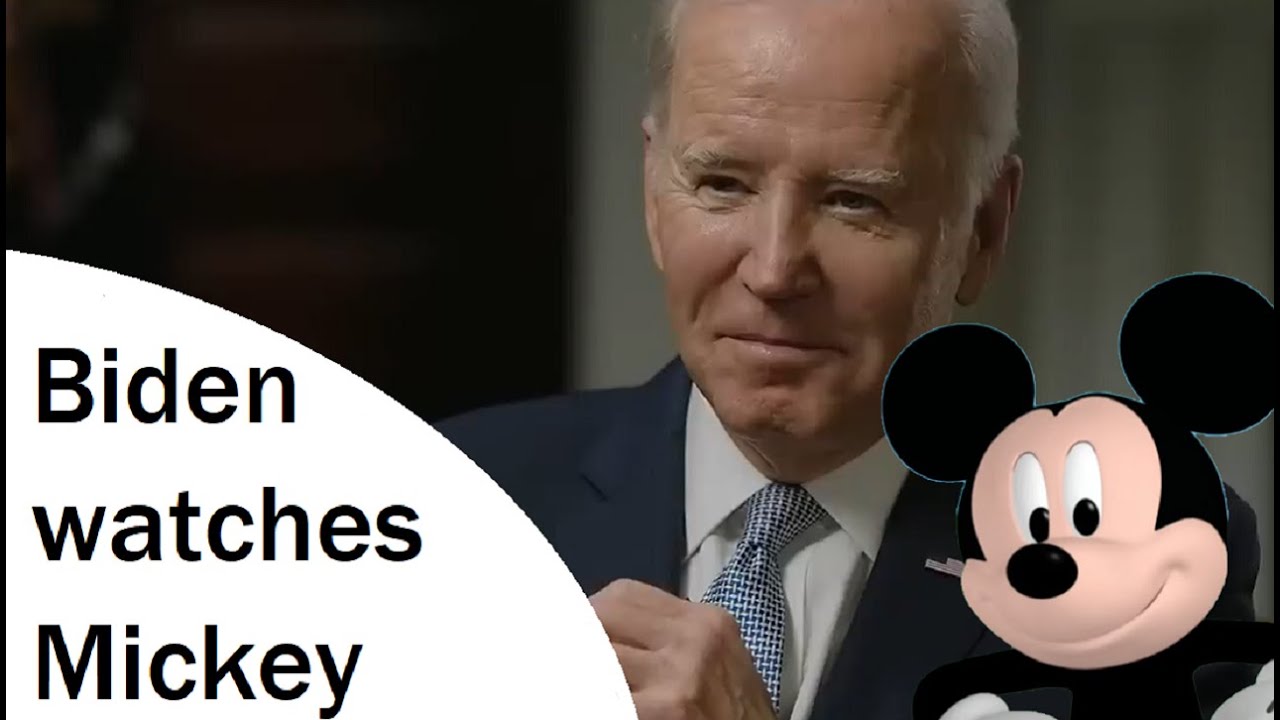 Biden watches Mickey Mouse Club House - YouTube