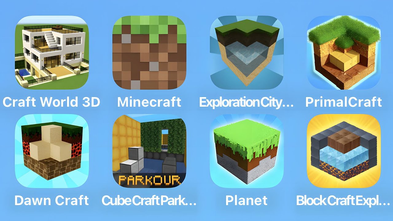 Craft World 3D, Minecraft, Exploration City, Primal Craft, Dawn Craft ...