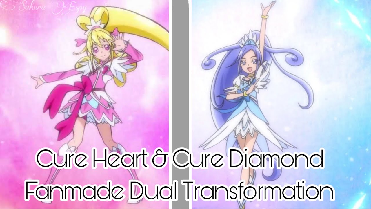 Cure Heart & Cure Diamond Dual Transformation!! (FANMADE [VERY FANMADE ...
