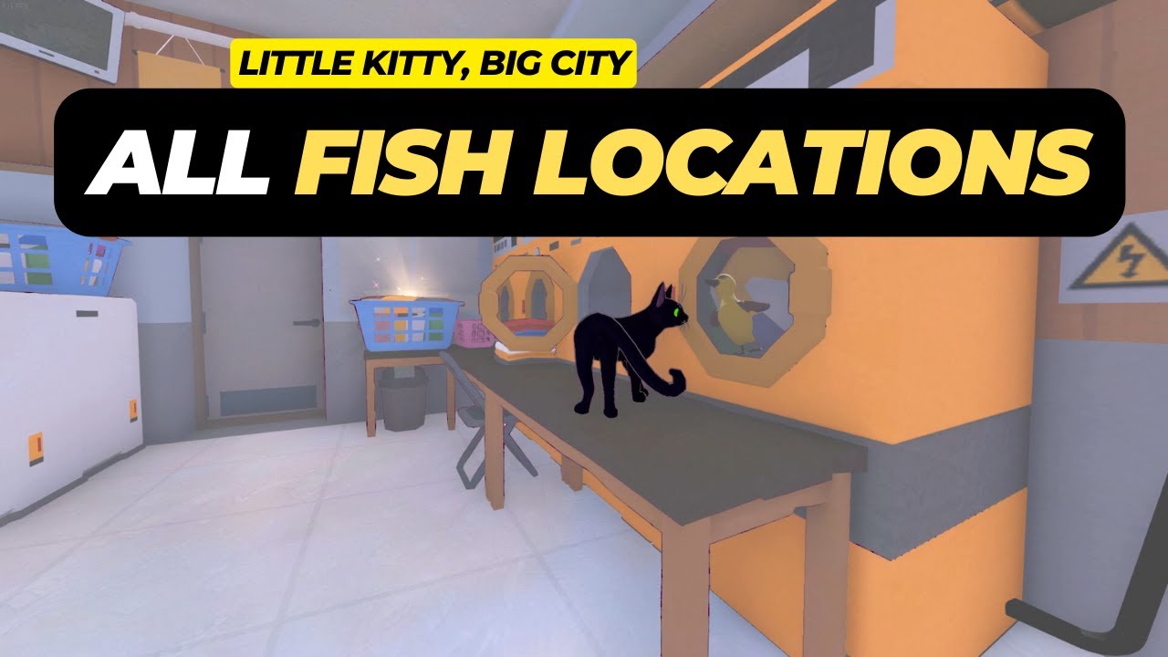 All Fish Locations - Little Kitty, Big City - YouTube