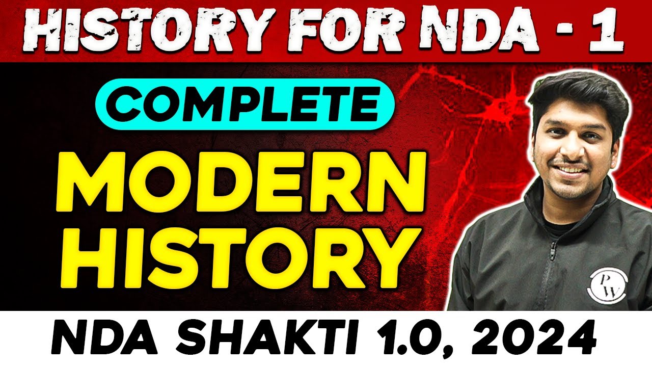 NDA History : Modern History | NDA 1, 2024 | Defence Wallah - YouTube