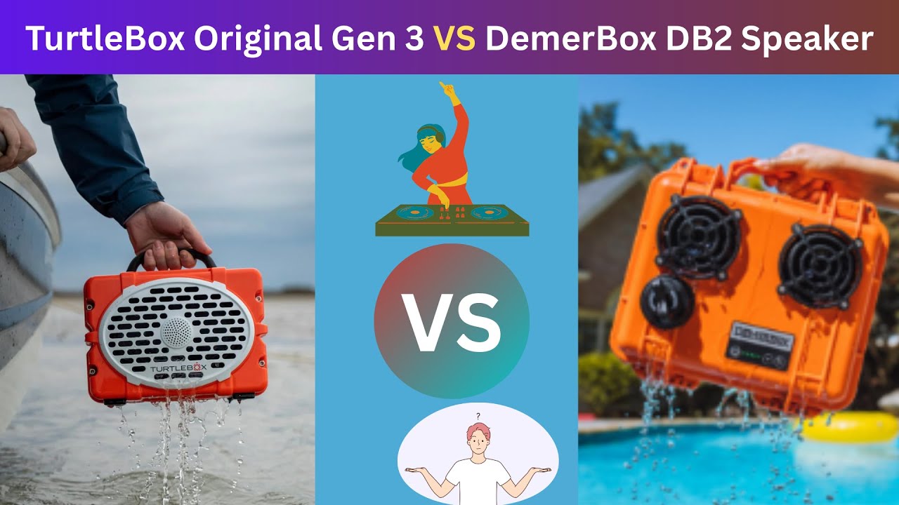 TurtleBox Original Gen 3 VS DemerBox DB2 Speaker #outdoorspeaker #waterproofspeaker - YouTube