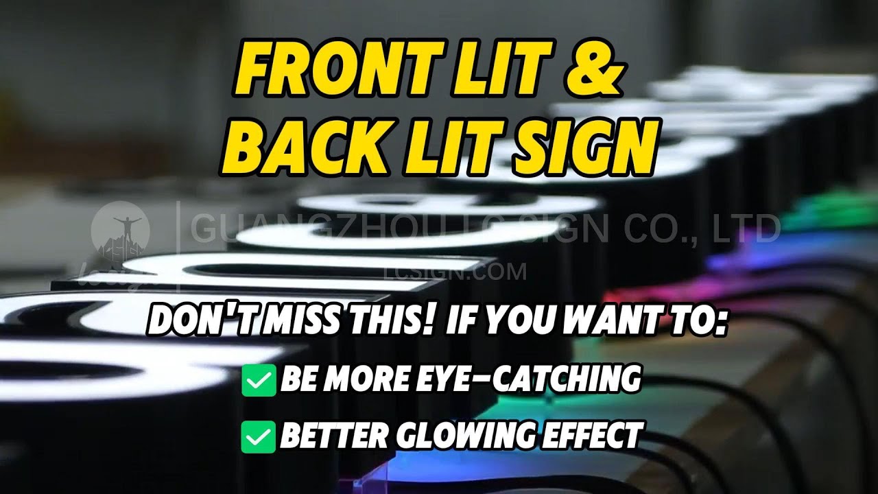 Front lit & Back lit Sign - YouTube