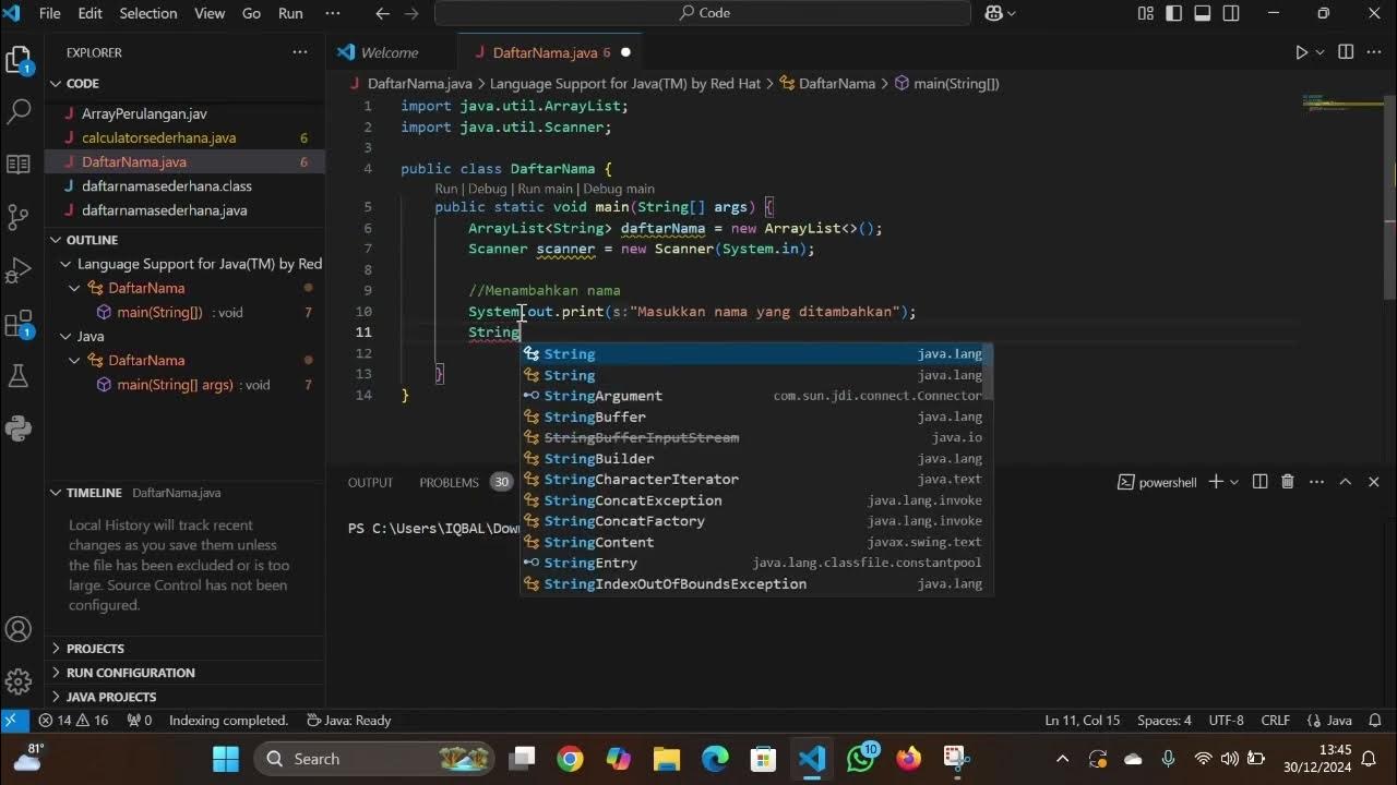 Program Daftar Nama menggunakan Java _ Tugas Akhir - YouTube