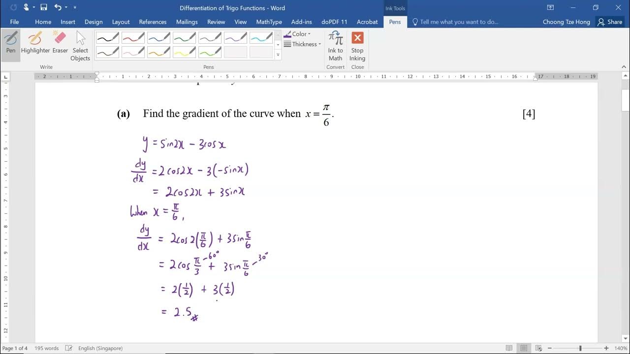 𝐆𝐂𝐄 𝐎 𝐋𝐞𝐯𝐞𝐥 𝐀𝐝𝐝𝐢𝐭𝐢𝐨𝐧𝐚𝐥 𝐌𝐚𝐭𝐡𝐞𝐦𝐚𝐭𝐢𝐜𝐬 - 𝟐𝟎𝟏𝟎 𝐏𝟏 𝐐𝟒 [𝐃𝐢𝐟𝐟𝐞𝐫𝐞𝐧𝐭𝐢𝐚𝐭𝐢𝐨𝐧 𝐨𝐟 𝐓𝐫𝐢𝐠𝐨𝐧𝐨𝐦𝐞𝐭𝐫𝐢𝐜 𝐅𝐮𝐧𝐜𝐭𝐢𝐨𝐧𝐬 ...