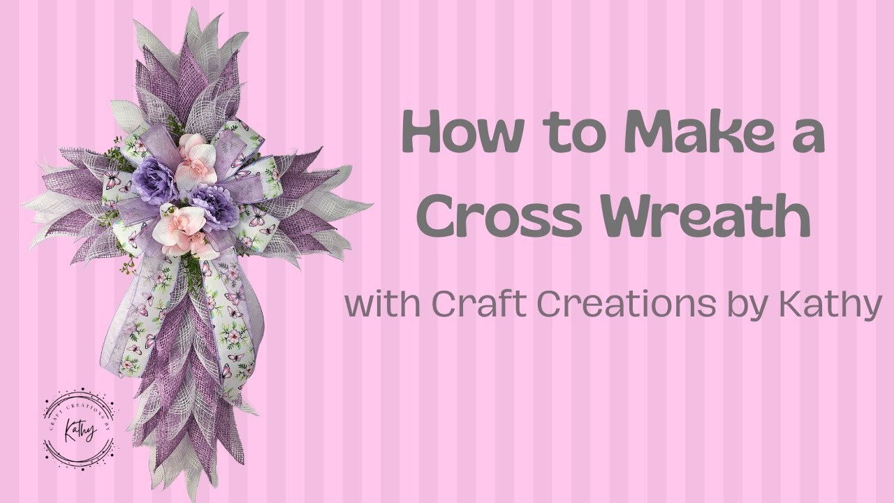 How to Make a Cross Wreath | Cross Wreath DIY | Mesh Wreath | Easy DIY ...