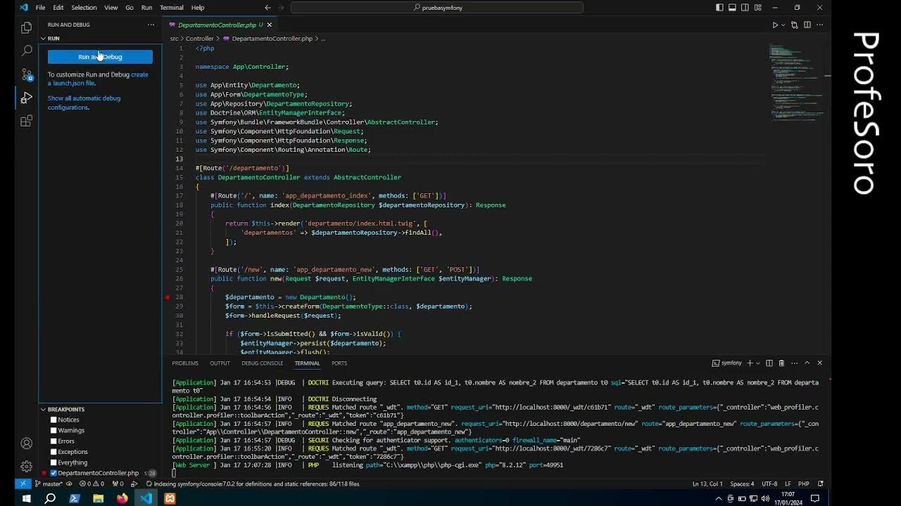 Usar xDebug en proyecto de Symfony - YouTube