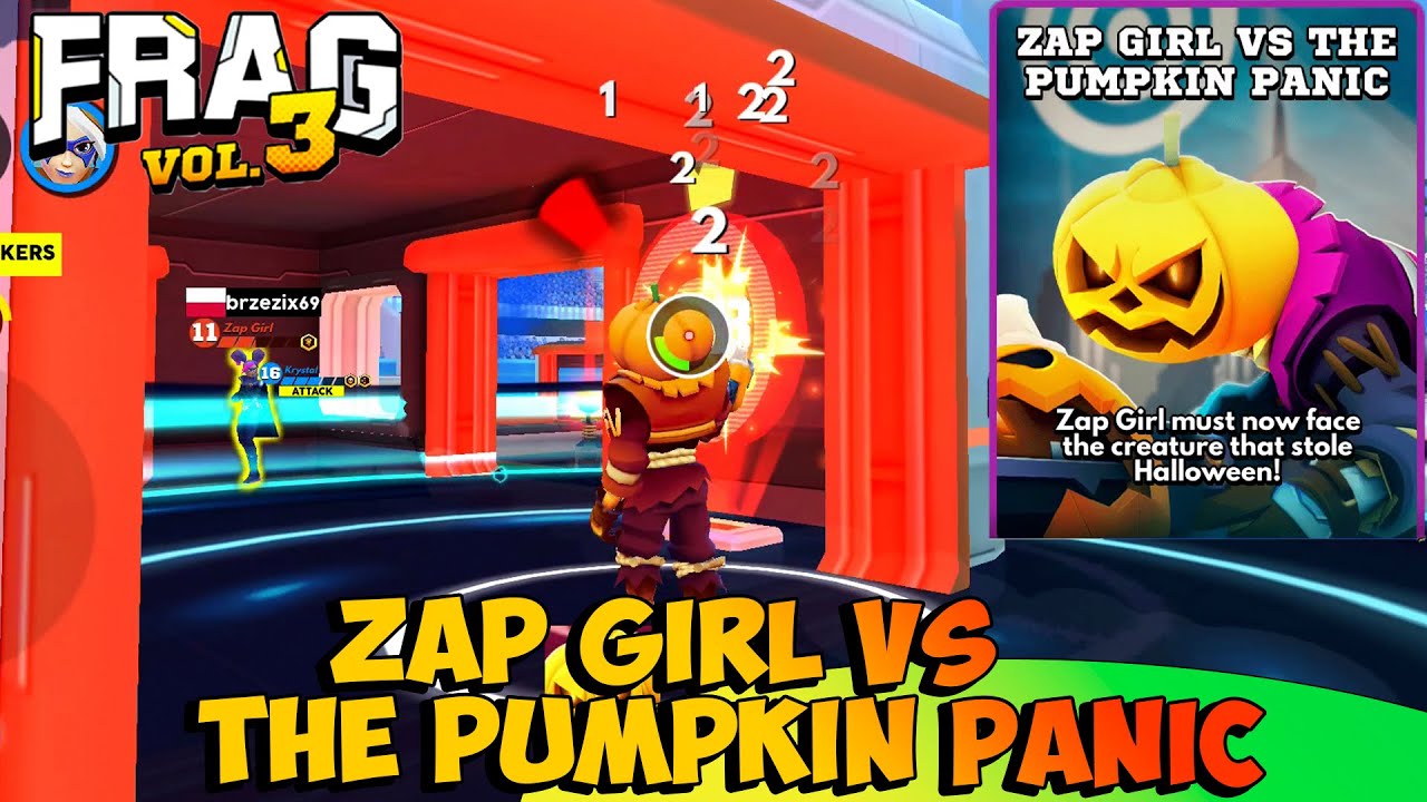 FRAG Pro Shooter - Zap Girl vs The Pumpkin Panic🔥Gameplay Walkthrough🔥 ...
