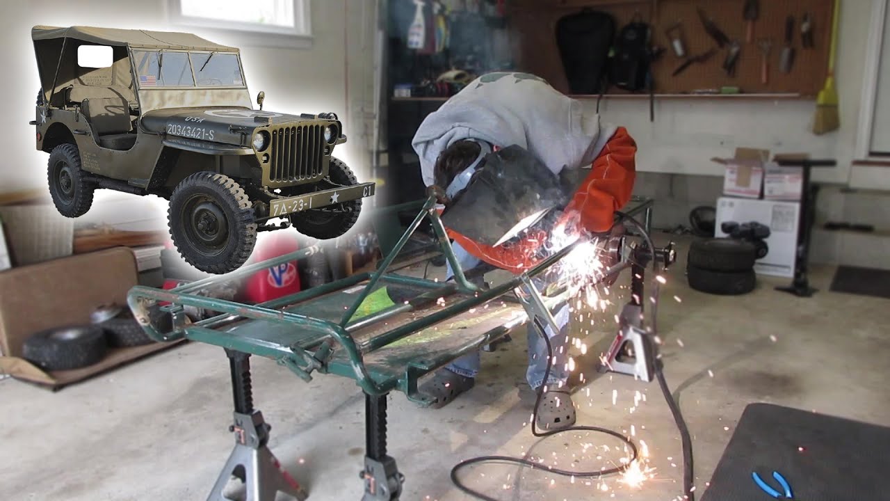 The "Army Kart" Project Begins - Willys Jeep Go Kart Part 1 - Welding ...