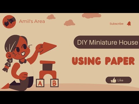DIY Miniature House using paper @Amils-area - YouTube