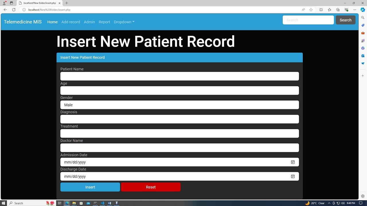 Web Development Html Form And Php To Insert Data Into Mysql With 4705