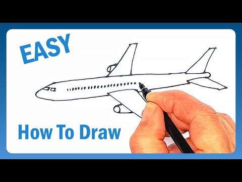 How to Draw an Airplane for Kids - Step by step - YouTube