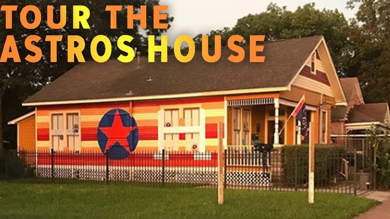 Entire house painted for Astros - YouTube