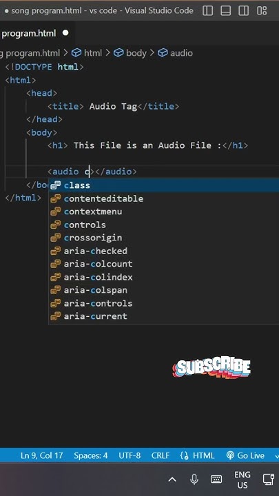🧑🏻‍💻 How To Add Audio Tag | Html css #coding #shorts #viral - YouTube