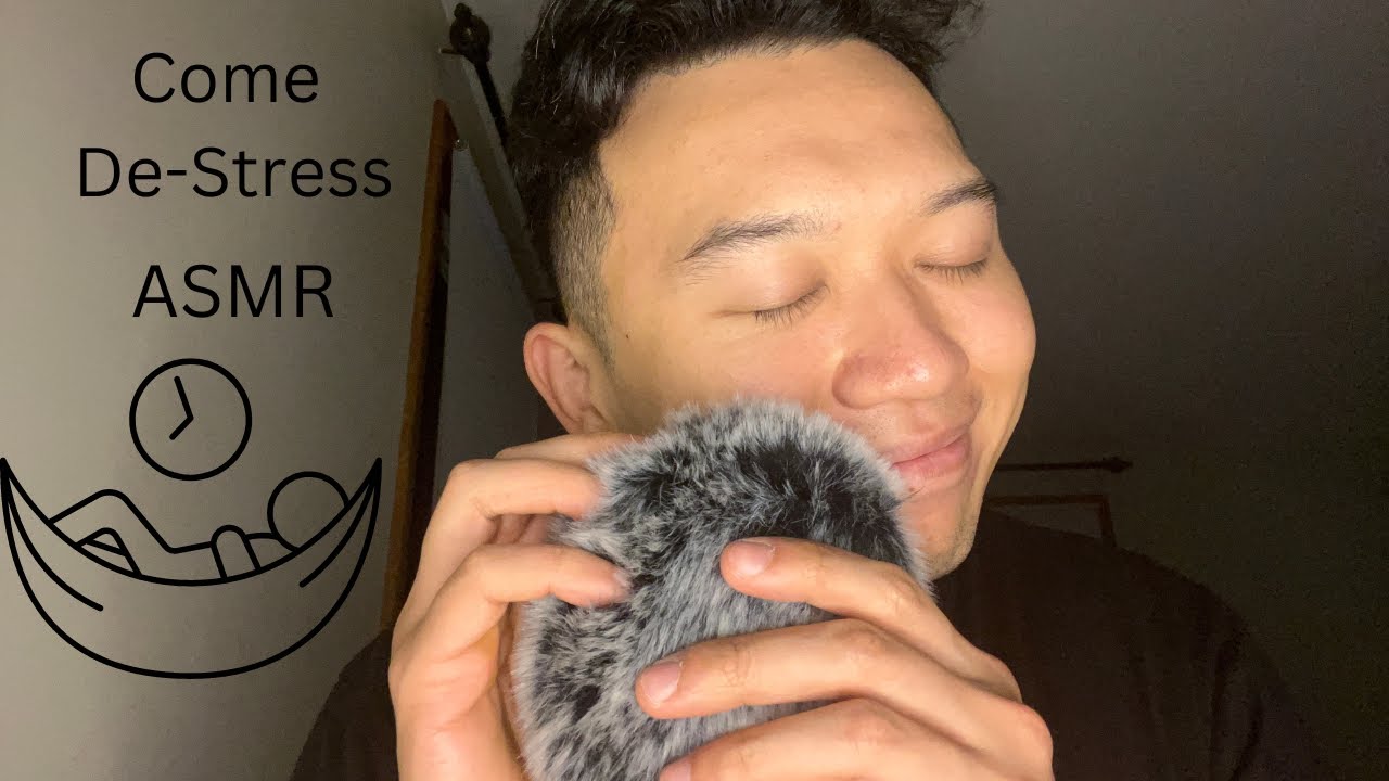 ASMR | Come De-Stress With Me (Fluffy Microphone Scratching, Positive ...