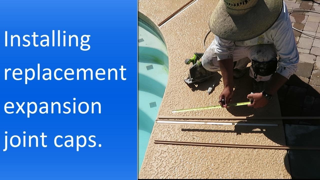 Installing Replacement Expansion Joint Caps In A Concrete Pool Deck