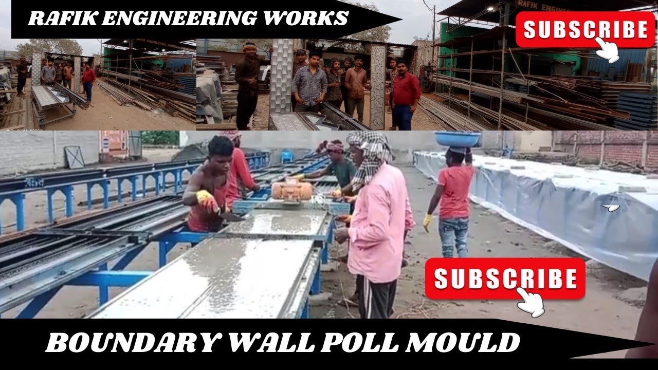 Boundary Wall Poll Mould | How To Make Precast Concrete Columns | Rafik ...