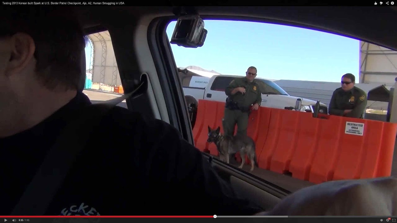 Testing 2013 Korean built Spark at U.S. Border Patrol Checkpoint, Ajo ...