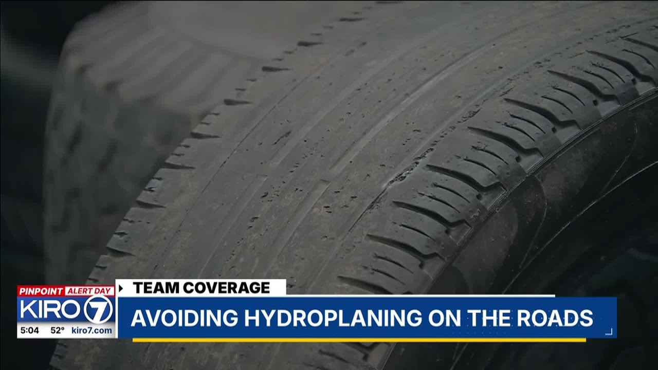 How prevent hydroplaning on wet roads. Just check your tires - YouTube