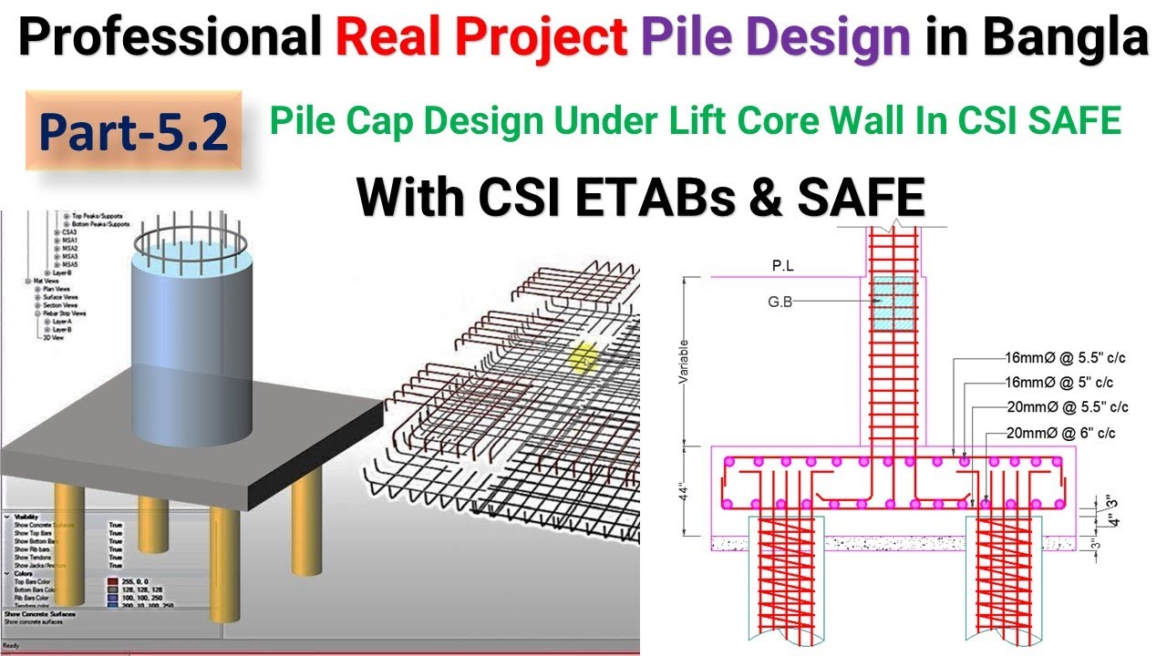 5. Professional Real Project Pile Design in Bangla- Pile Cap Design ...