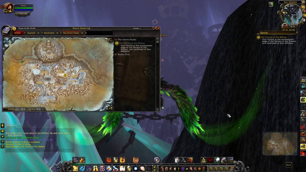 The Terrace Of The Makers Quest ID 13057 Playthrough Storm Peaks - YouTube