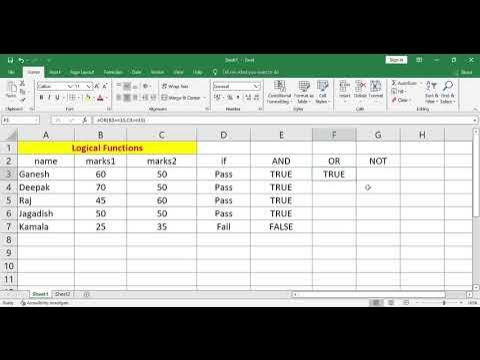 how to use logical function in excel | how to use logical formulas in excel | Vision Academy ...