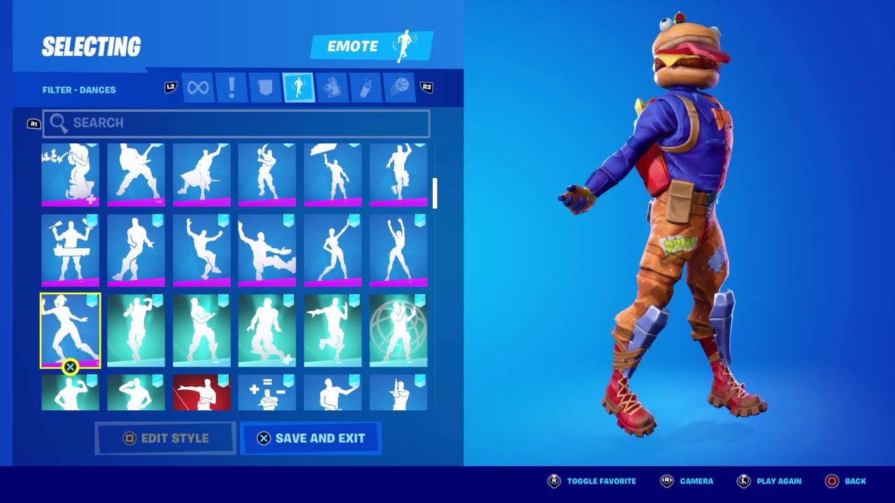 Beef Boss Skin showcase with almost all emotes from fortnite!! 🍔 - YouTube