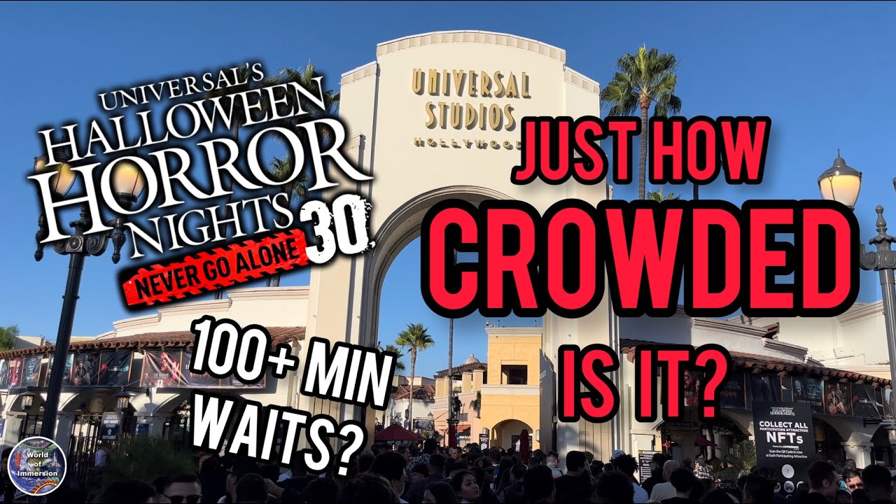 How CROWDED is Halloween Horror Nights on a SOLD OUT Saturday?? - YouTube