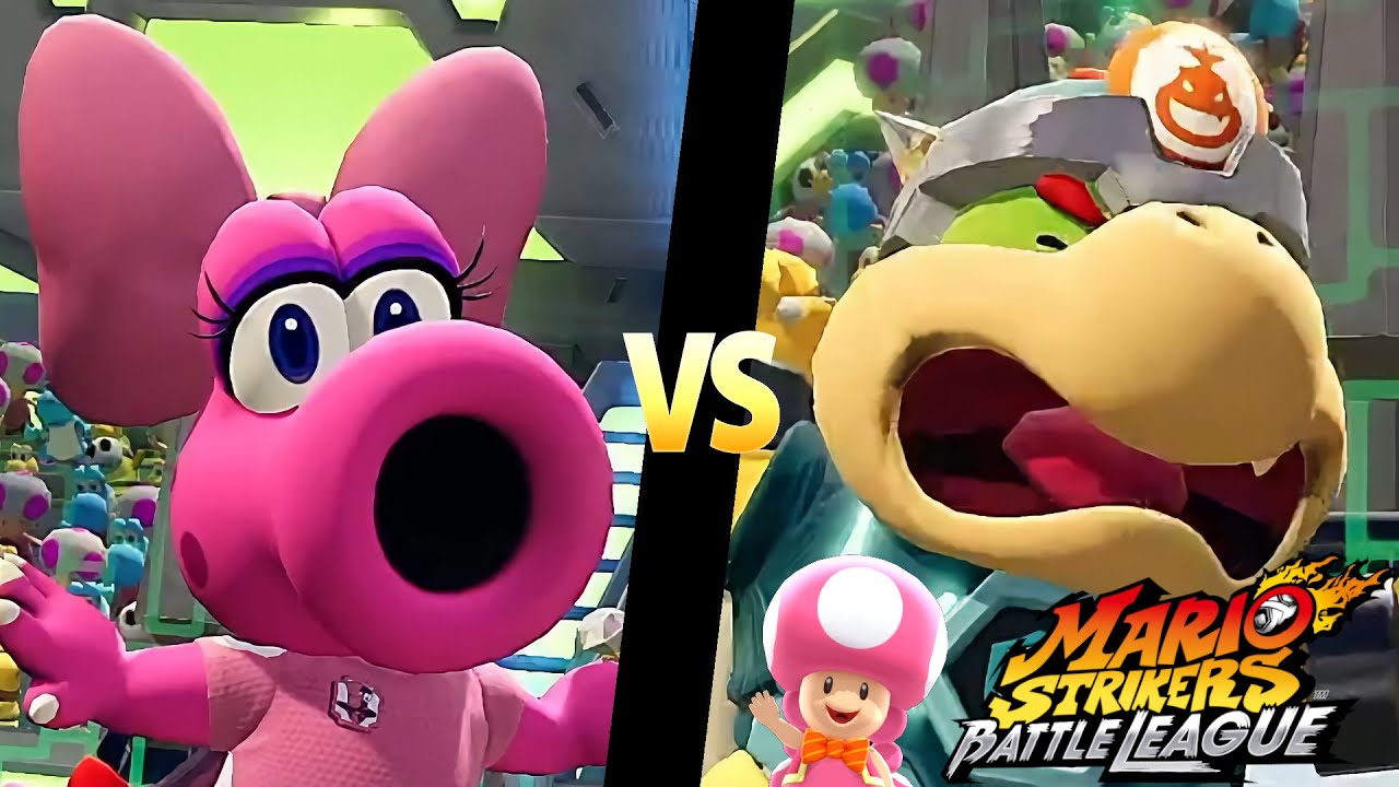 Mario Strikers Battle League Team Birdo vs Team Bowser Jr in Urban ...