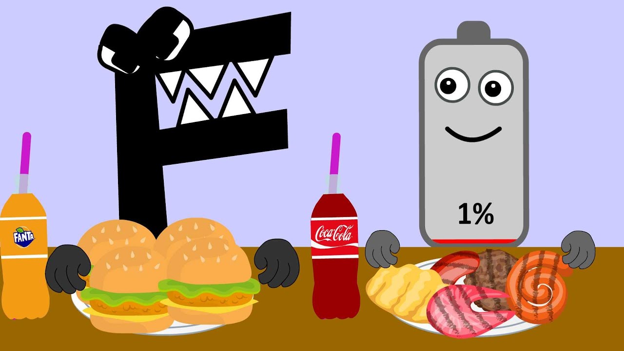 Alphabet Lore F Vs Battery | Asmr Mukbang Animation | Asmr eating ...