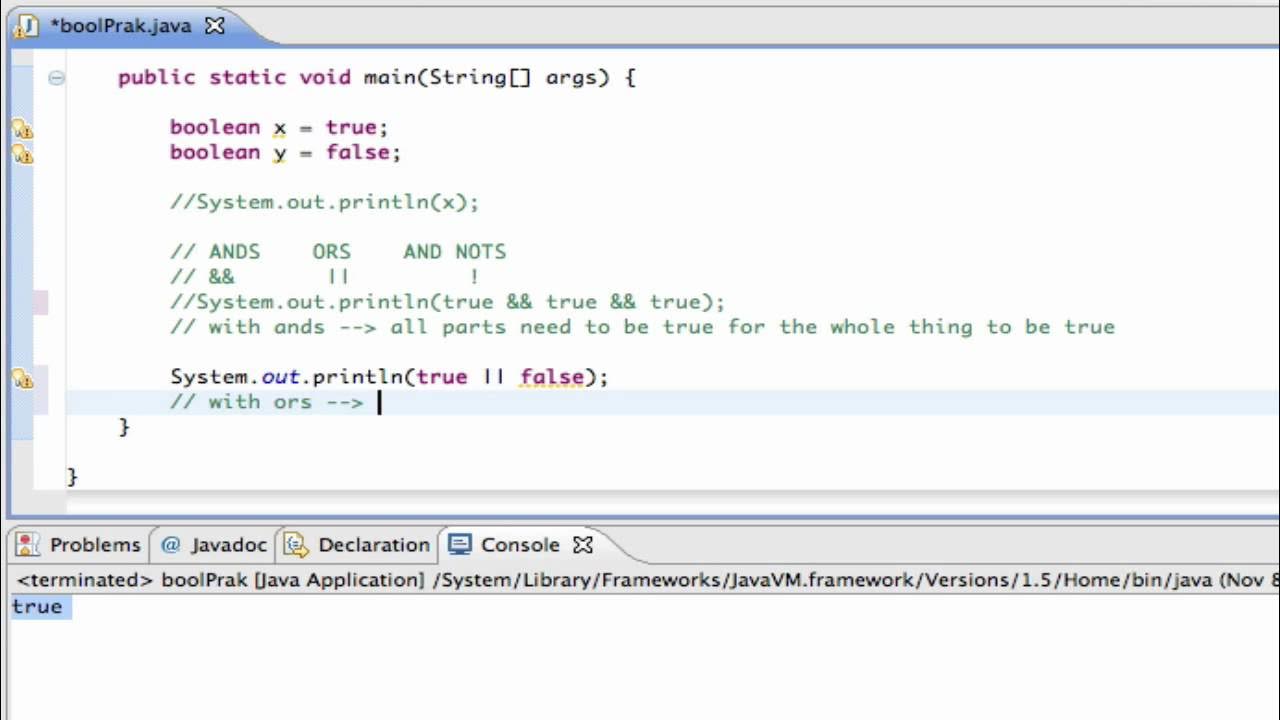 Java Screencast Tutorial 8 - Boolean Algebra - YouTube