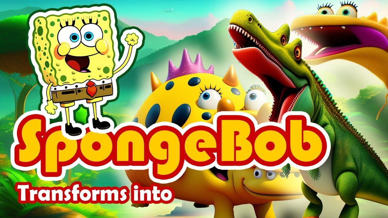 SpongeBob Squarepants Transform Into a Dinosaur in the Jurassic Park ...
