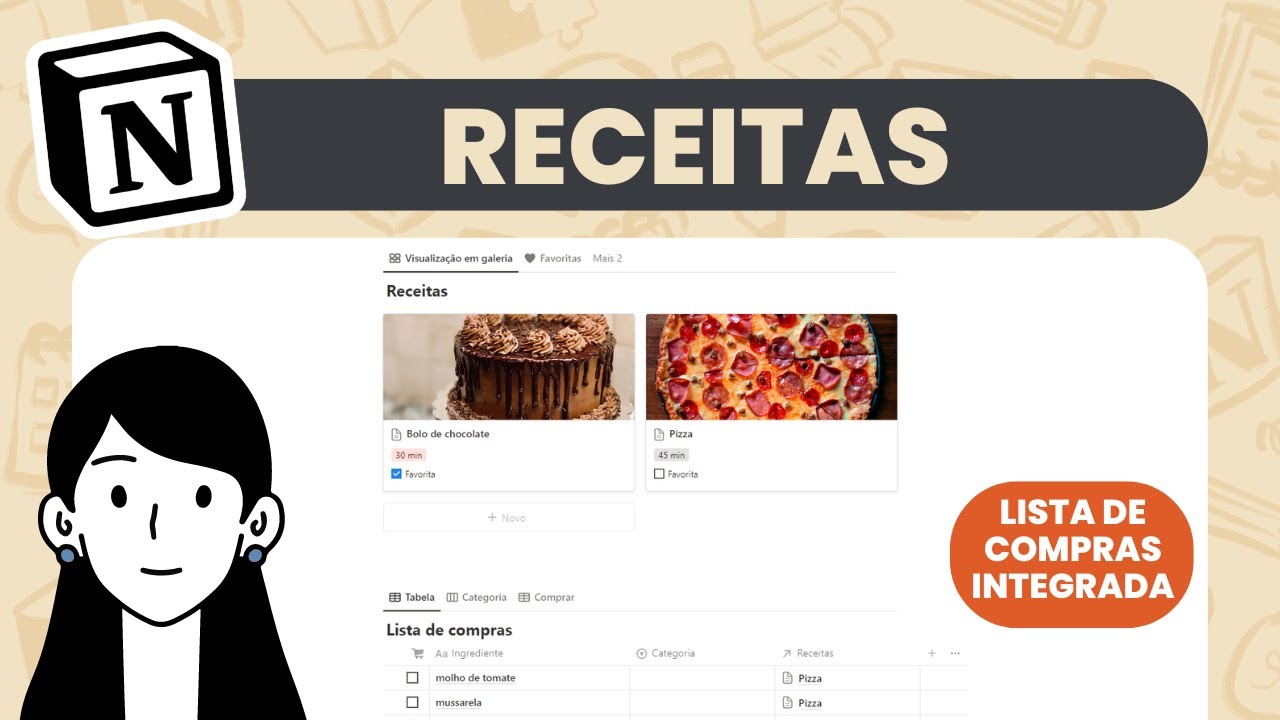 Como criar um caderno de receitas no Notion | Com lista de compras ...