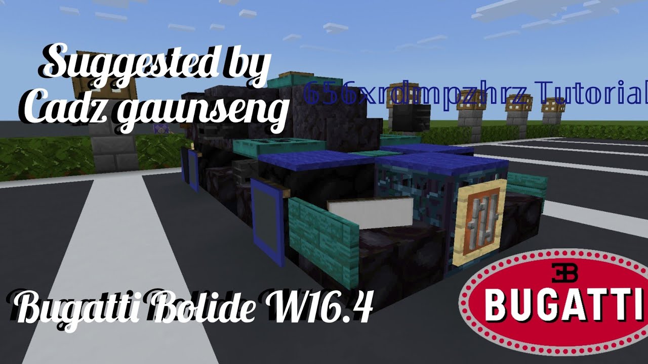 Minecraft: Bugatti Bolide W16.4 Tutorial - YouTube