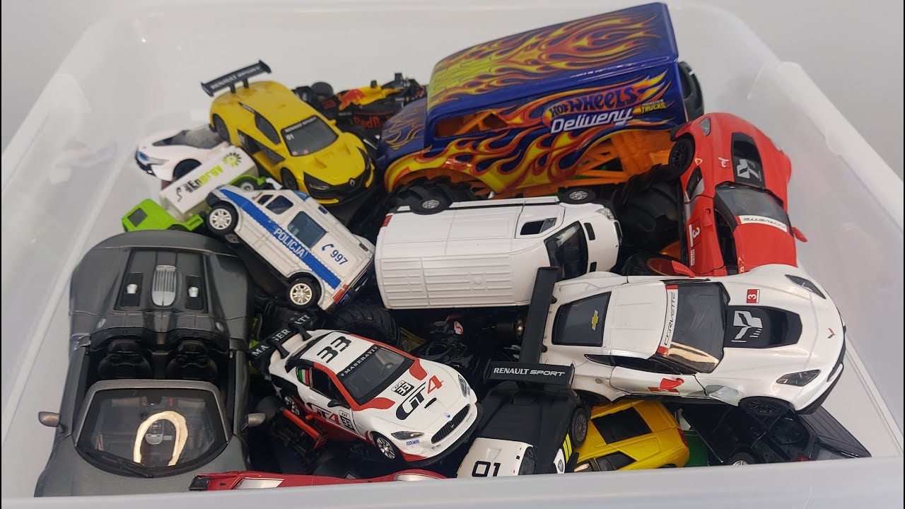Box full of cars. Various sizes, various colors #4 - YouTube