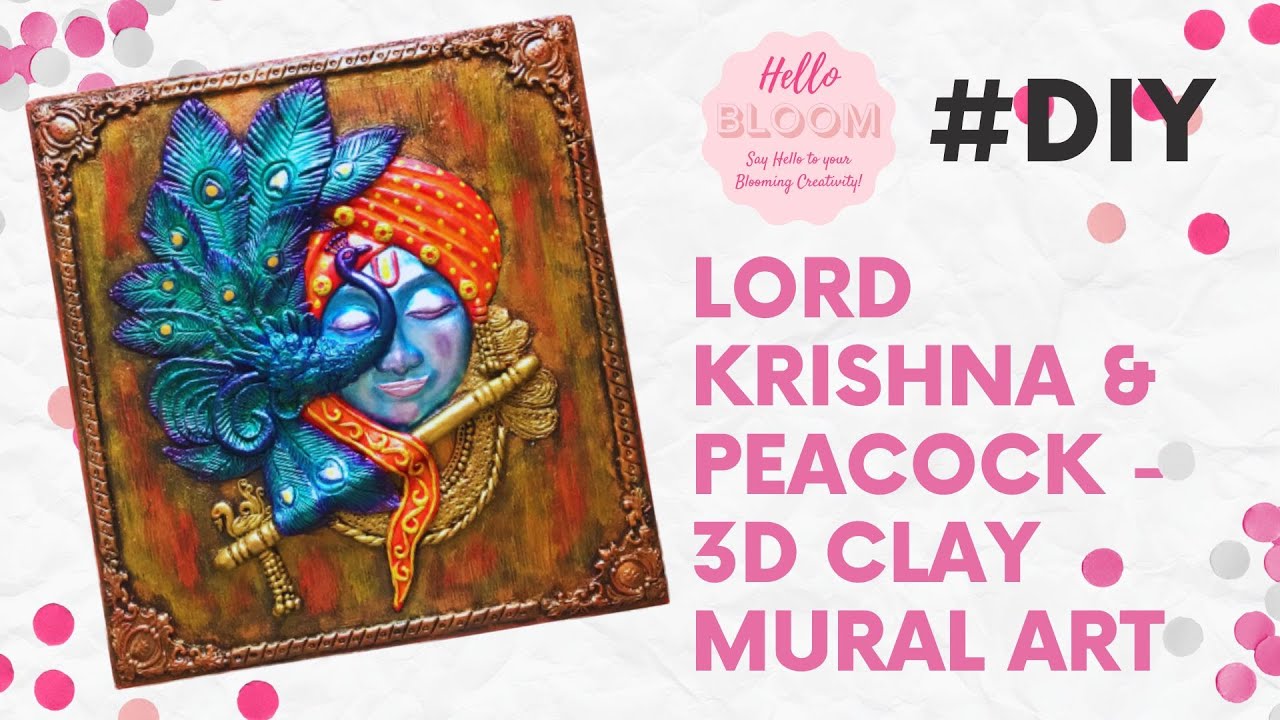 Incredible Krishna Clay Mural Art | DIY - YouTube