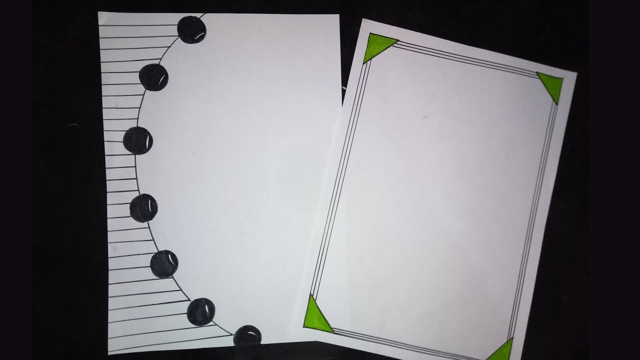 2 Awesome Border Design For School Project || Project File Decuration ...