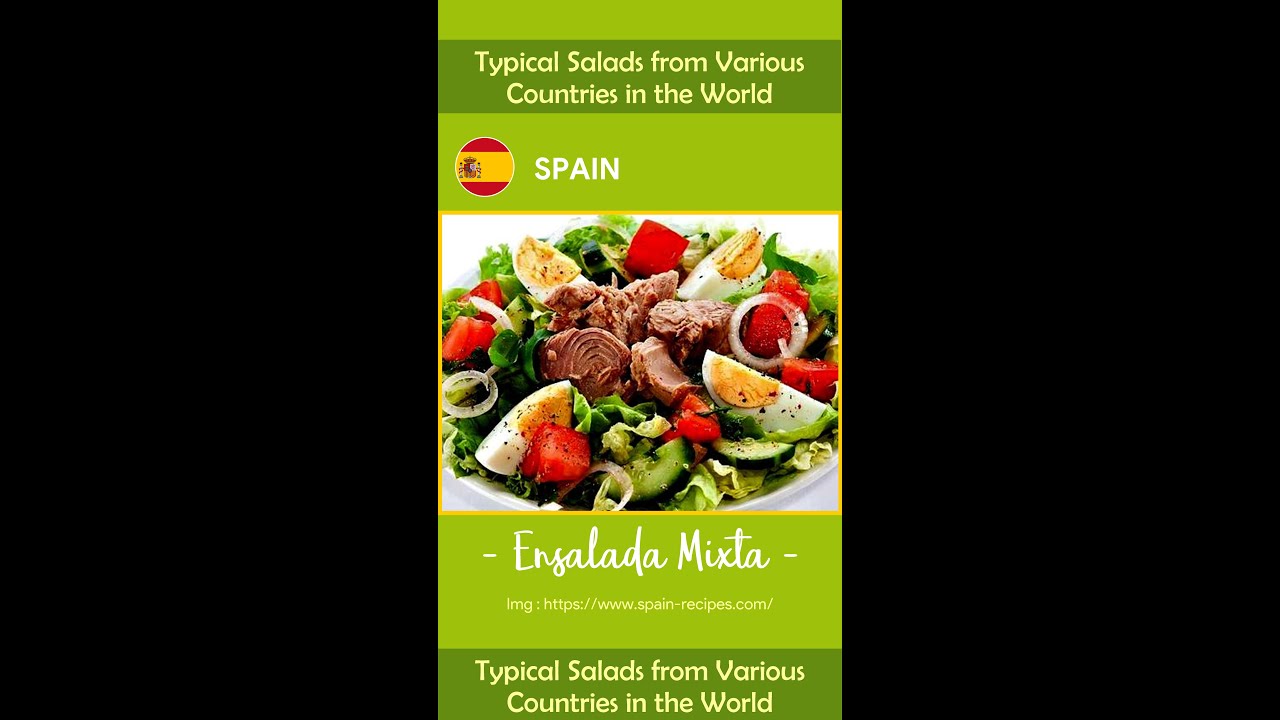 Typical Salads from Various Countries in the World - YouTube