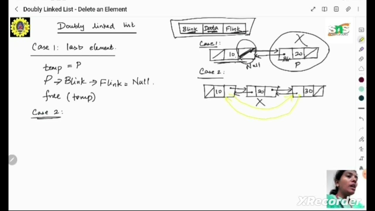 Doubly Linked List - Delete an Element - YouTube