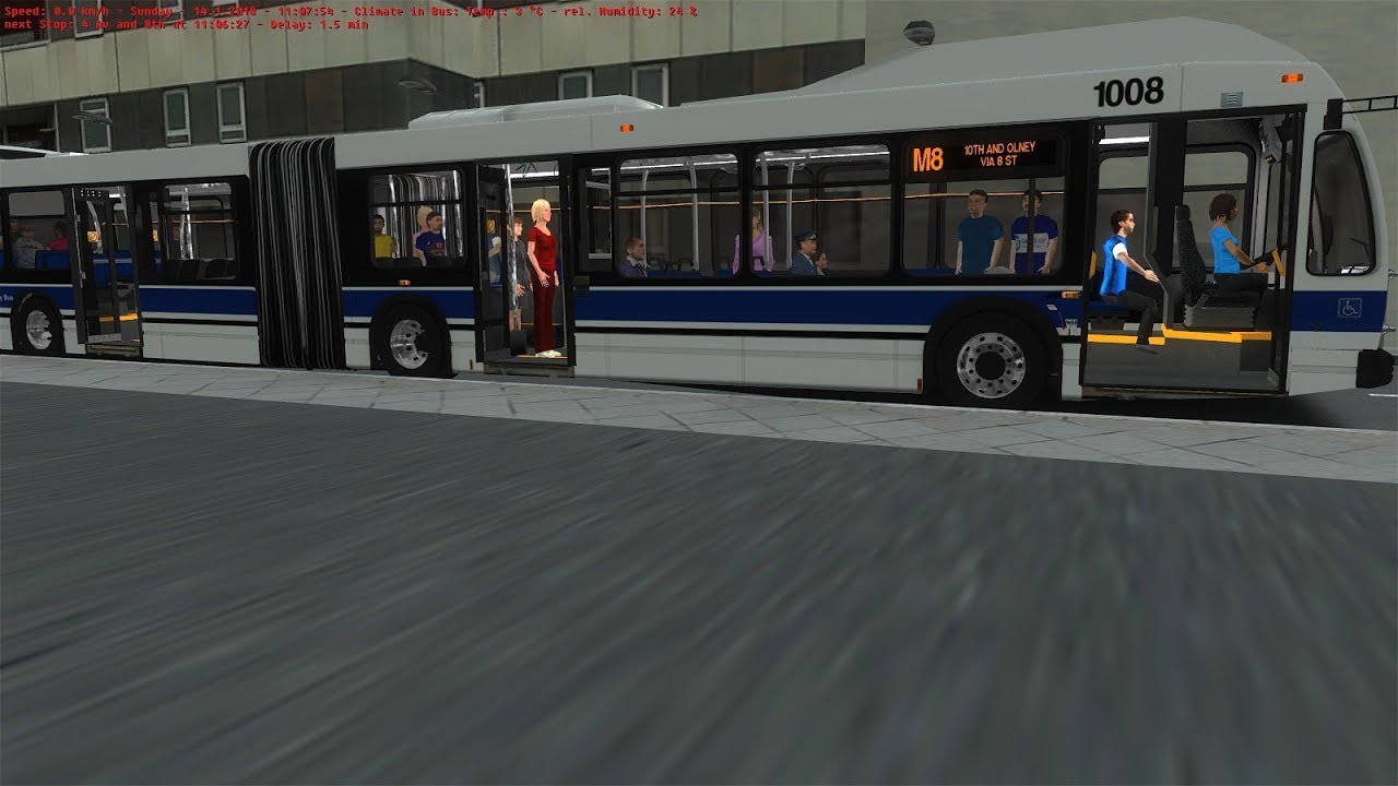 OMSI 2 Liberty 0.23 (New York) Route M8 With MTA NovaBus LFSA Gen IV ...
