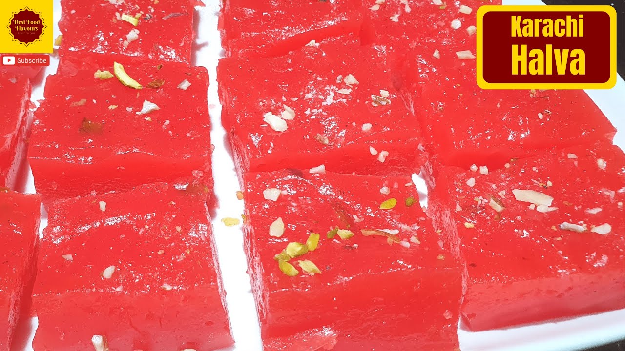 Karachi Halwa Recipe | Corn Flour Recipe | Delicious Karachi Bombay ...