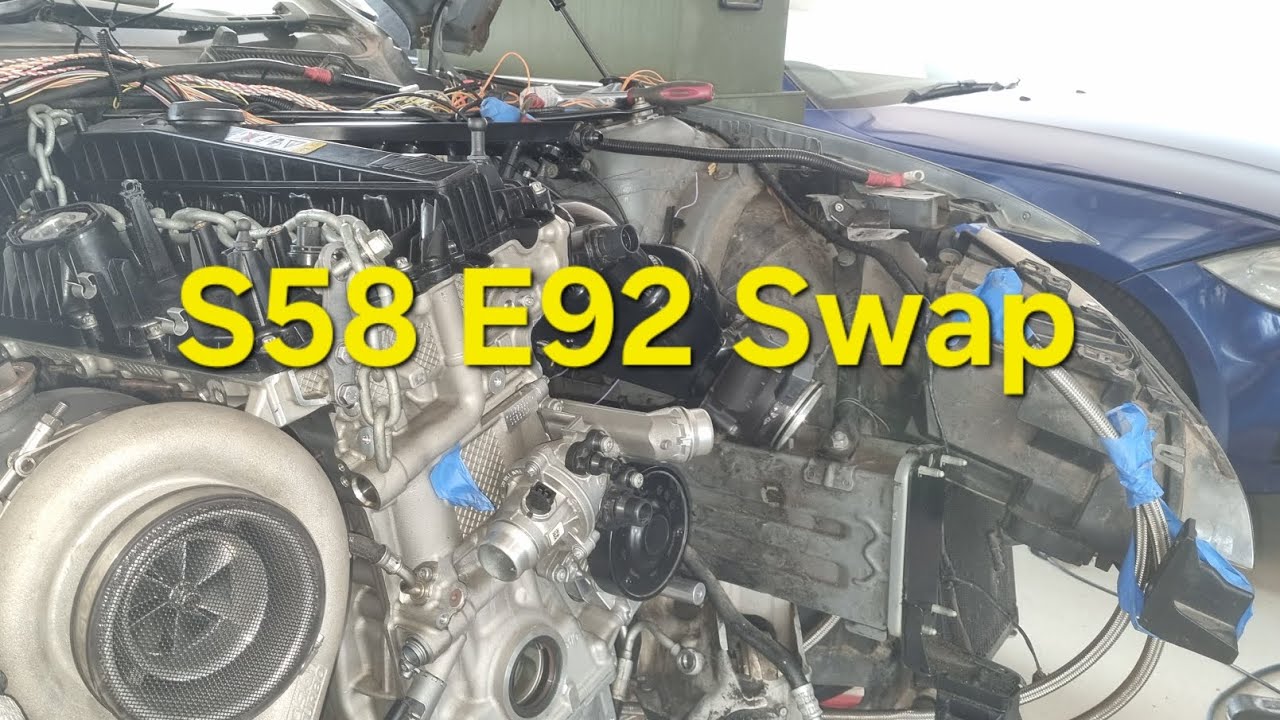 BMW S58 engine into 335i E92 - YouTube