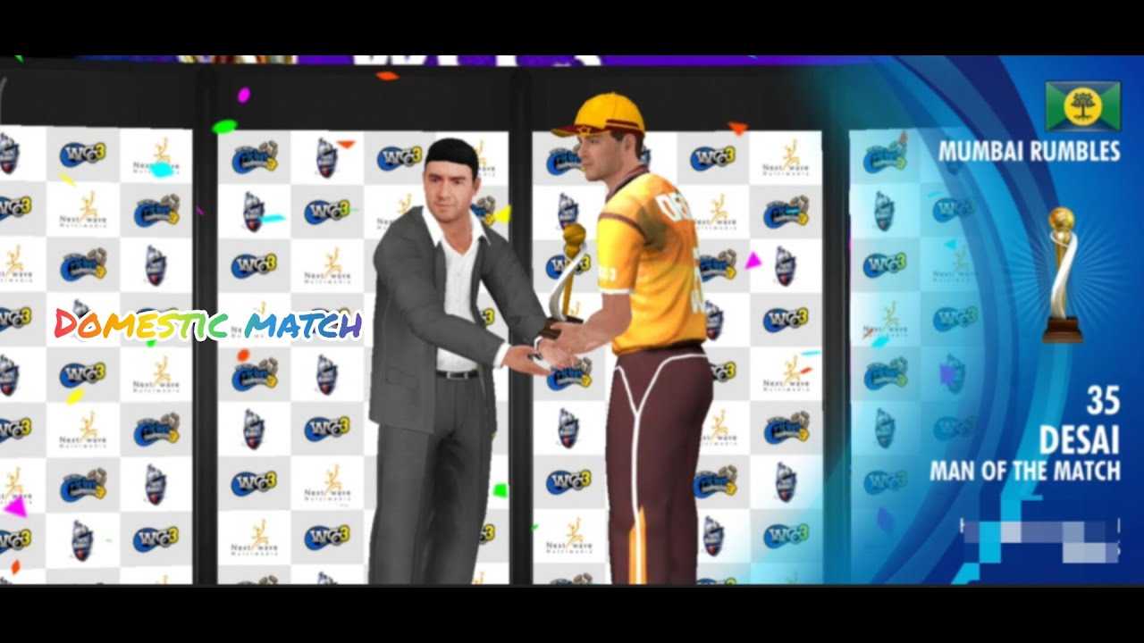 WCC 3 career mode gameplay domestic match - YouTube