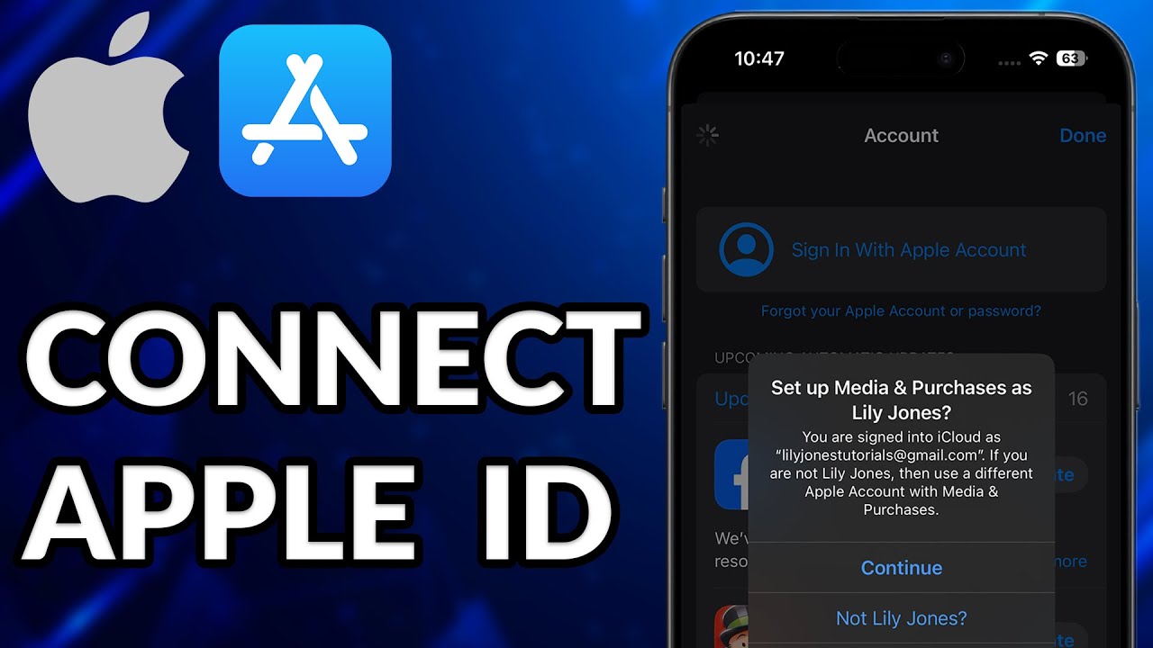 How To Connect Apple ID To App Store - YouTube