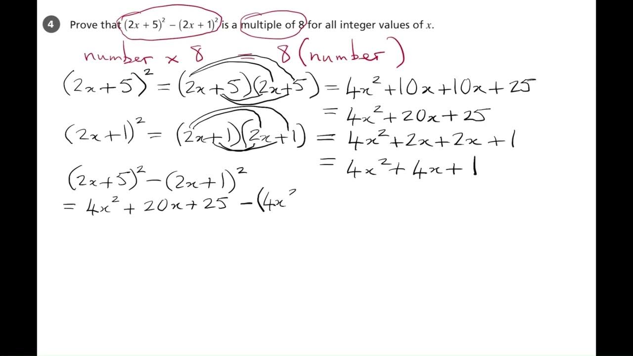 Algebraic Proof - AQA GCSE Maths Higher - YouTube