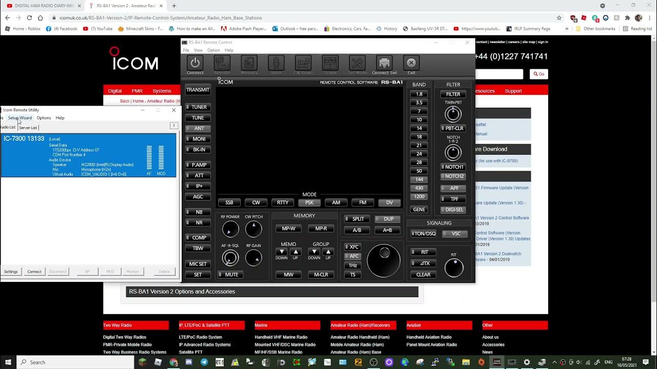 ICOM IC 7300 -RS-BA1 SOFTWARE V2 - YouTube