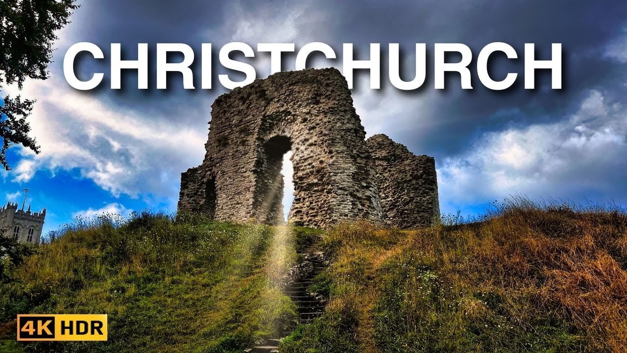 🇬🇧 4K HDR | CHRISTCHURCH England Walking Tour | Relaxing Walk in Dorset ...