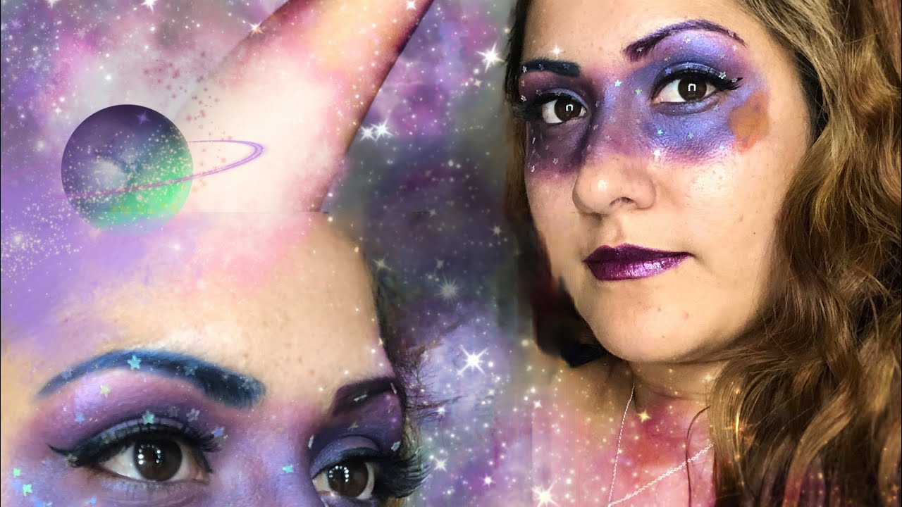 Galaxy makeup tutorial - YouTube