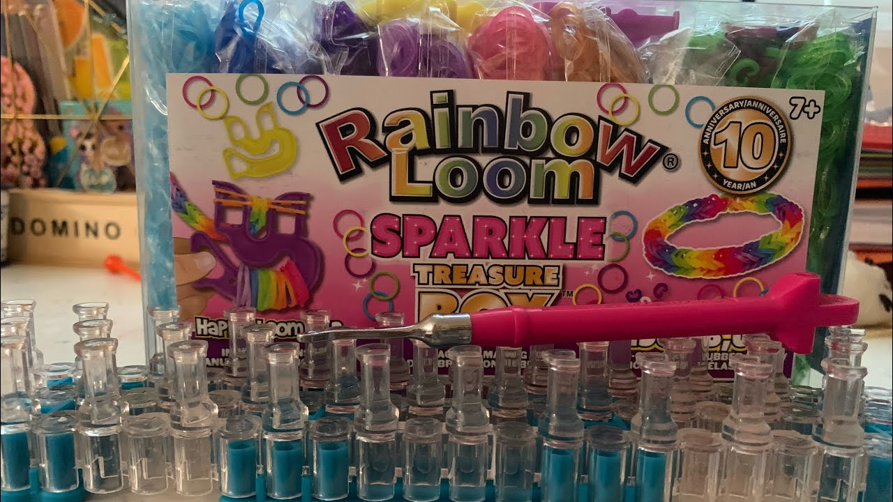 Rainbow loom sparkle treasure box - YouTube